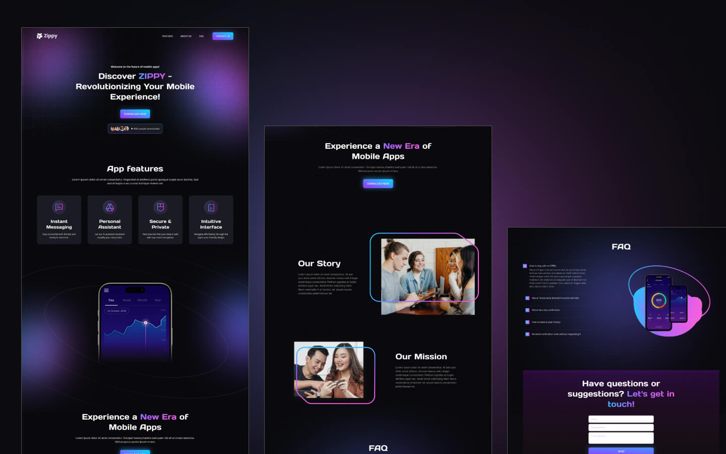 The Store - ZIPPY // App Promo Landing Page Website Template | EGO Creative Innovations